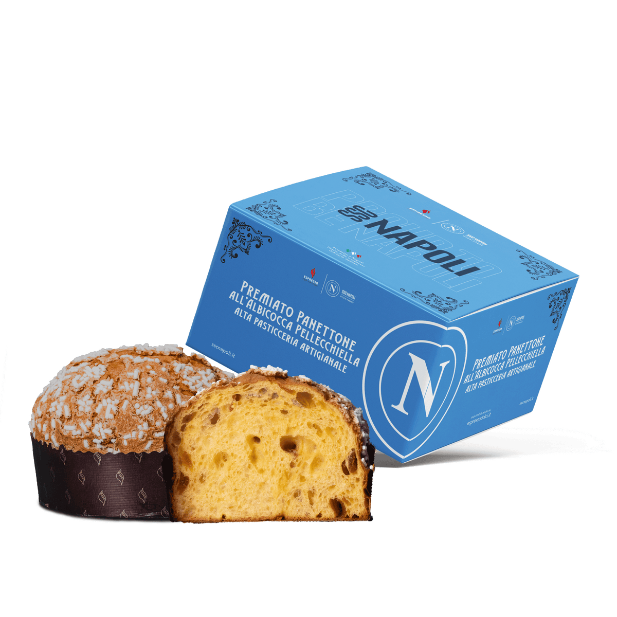 Panettone Albicocca Pellecchiella SSC NAPOLI – Espresso Dolci